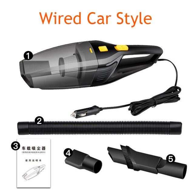 Car Vacuum Cleaner DC 12V 120W 5000 PA Suction Wet... – Grandado