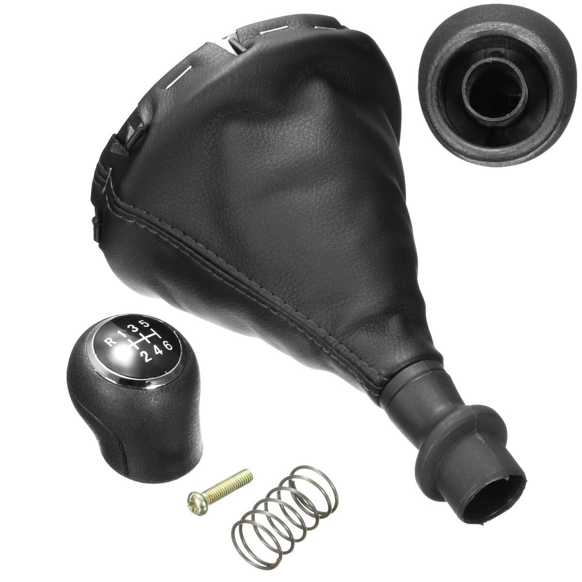 6 Speed Car Gear Shift Knob Gearstick Gaiter Boot ... – Vicedeal