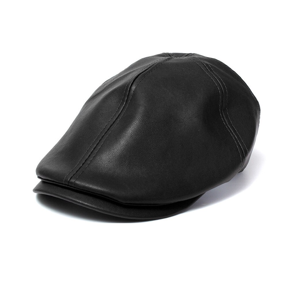 Herfst Winter Baret Caps Unisex Heren Hoeden Pu Le... – Grandado