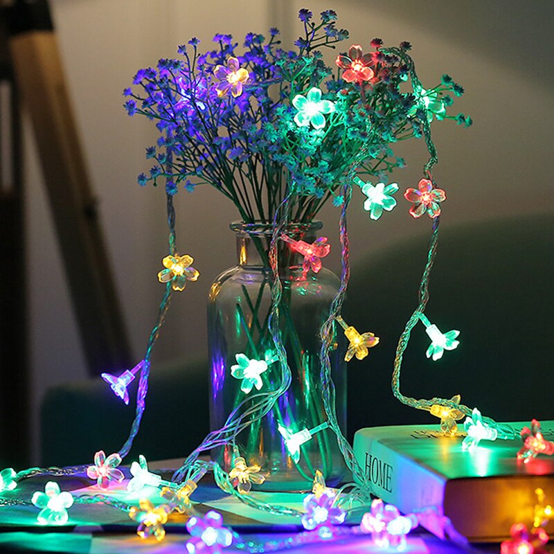 Cherry Blossom Flower Garland Battery Powered LED ... – Grandado