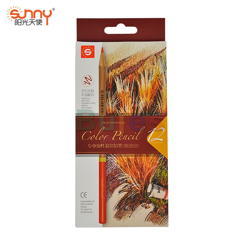 Sunny 24 Colors Oil Color Pencils Set Sketch Penci... – Grandado
