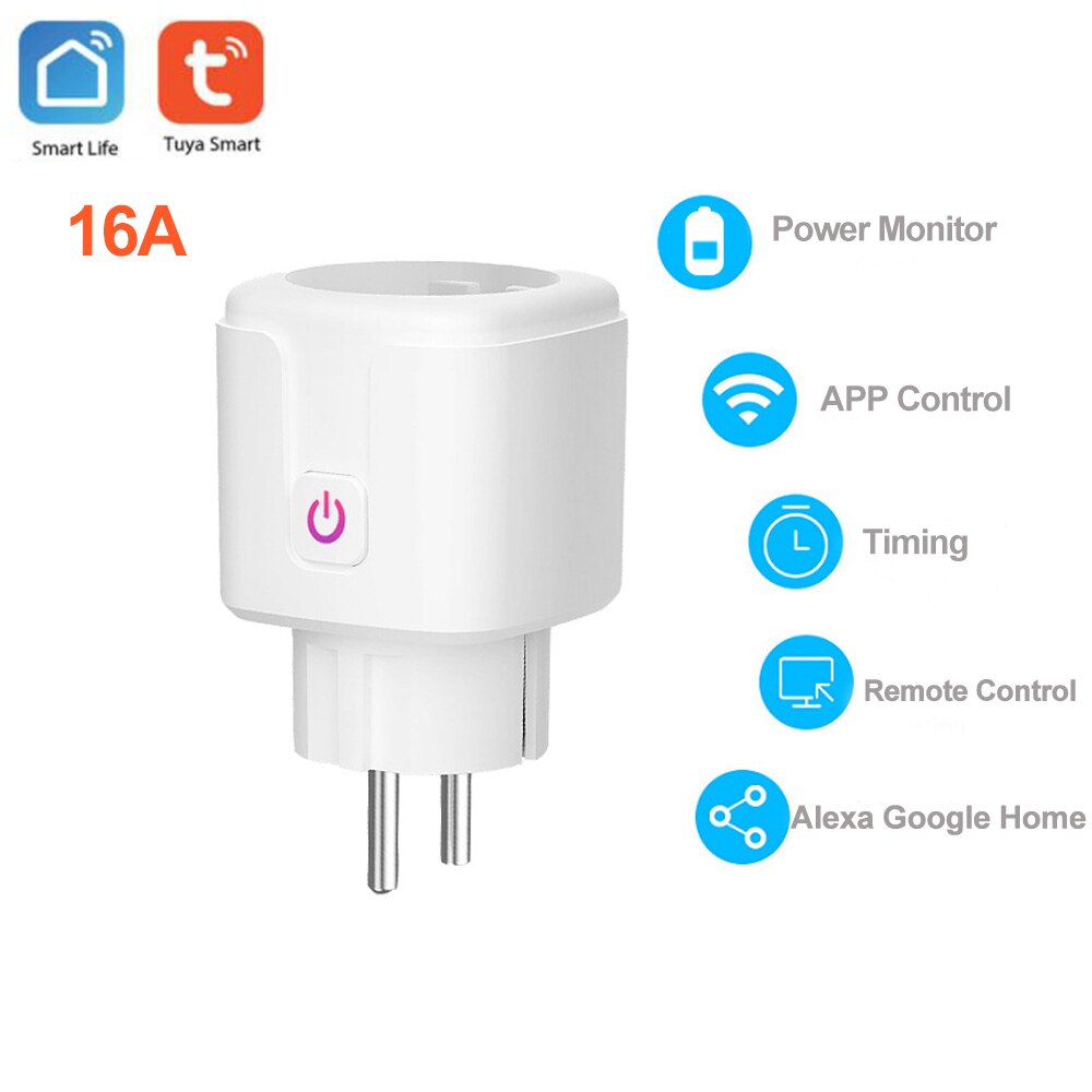 Enchufe de alimentación Wifi inteligente con Monit... – Grandado