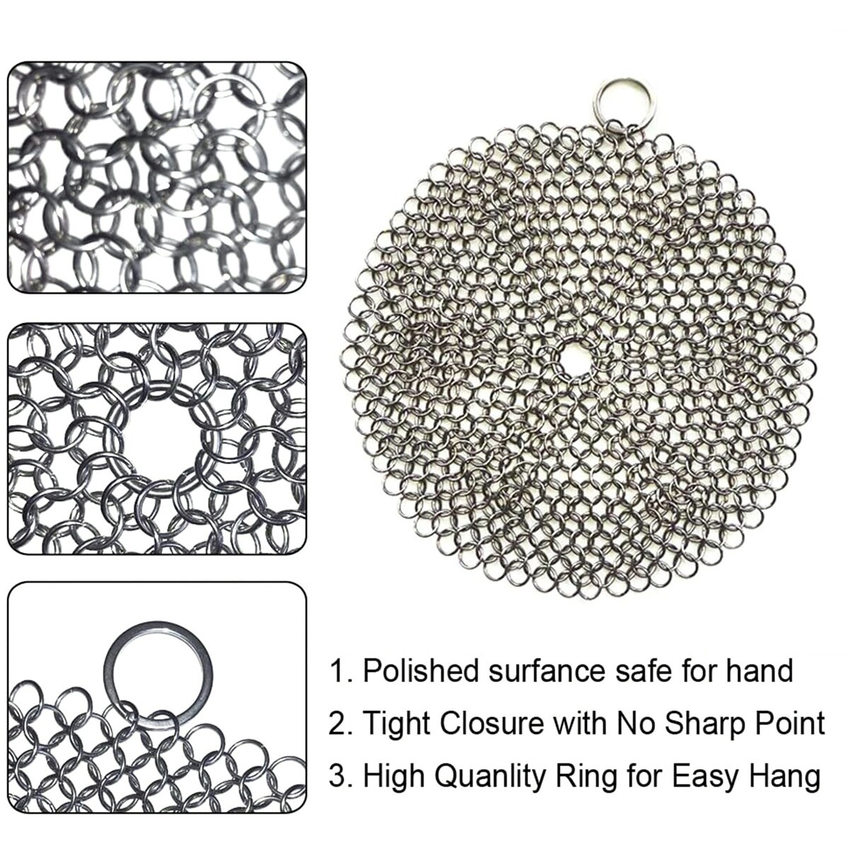 Household Chainmail Scrubber Stainless Steel Cast ... – Grandado