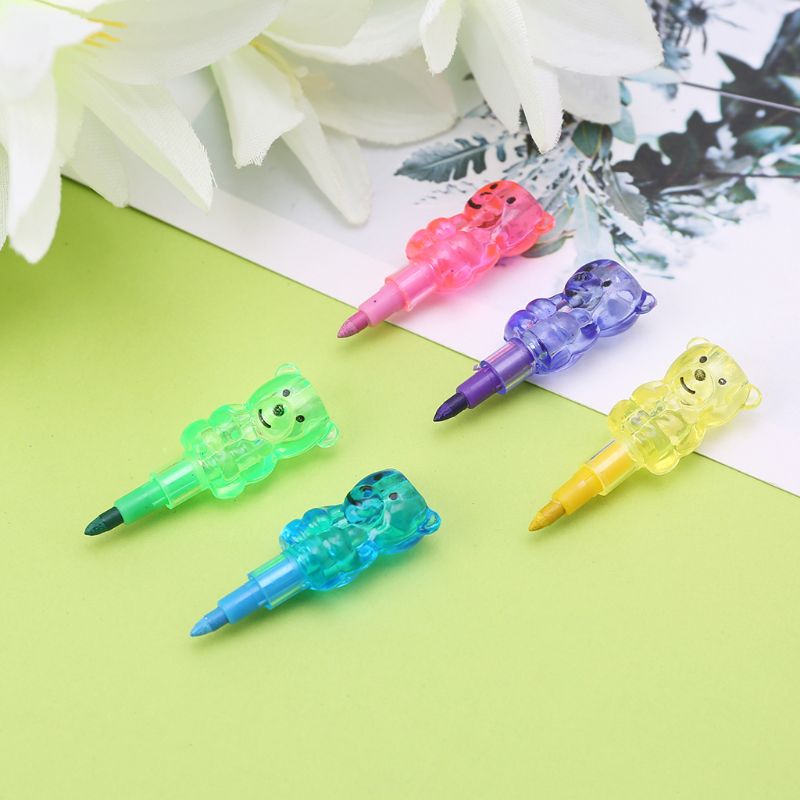 4Pcs/set Stationery Cute Panda Shape Crayon For Sc... – Grandado