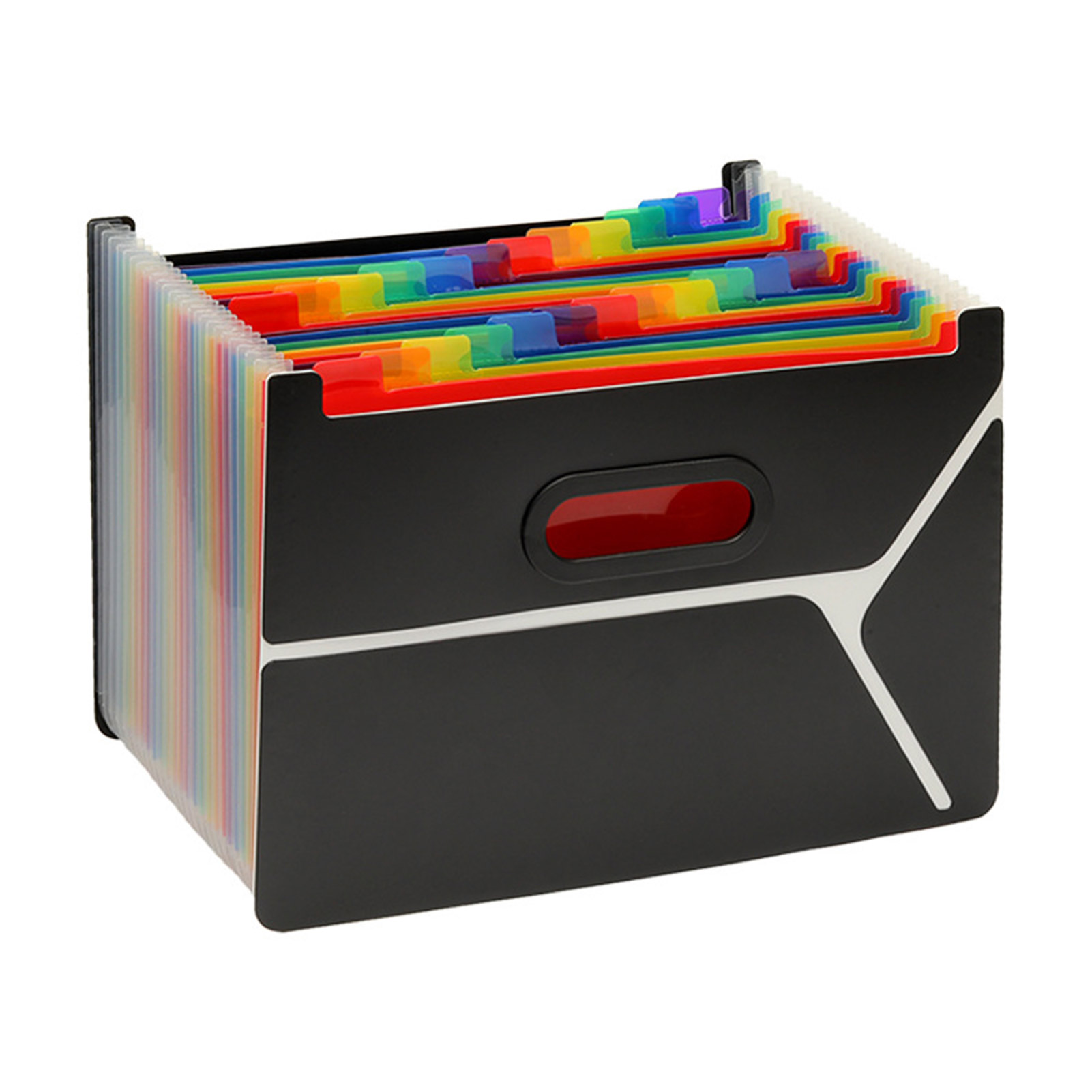 24 Pockets Expanding File Folder with Cover Accord... – Vicedeal