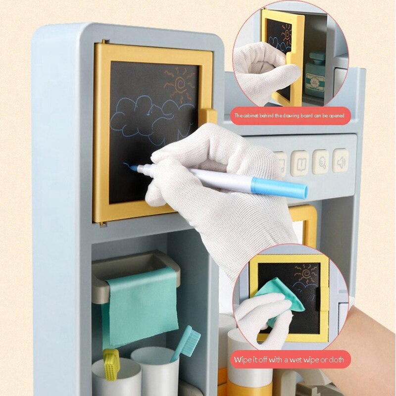 Electric Pretend Play Sink Set Musical Toy with Ki... – Grandado