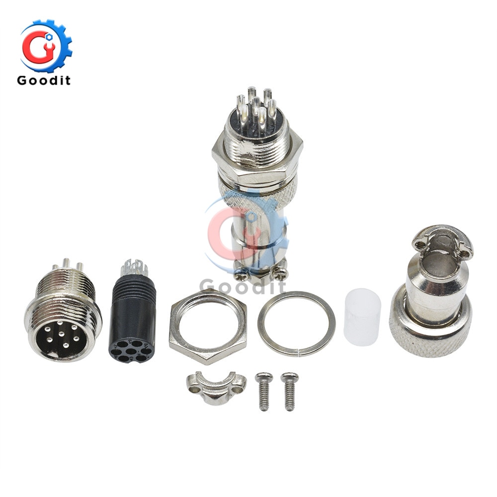 1set GX12 2/3/4/5/6/7 Pin Male & Female 12mm L88-9... – Vicedeal