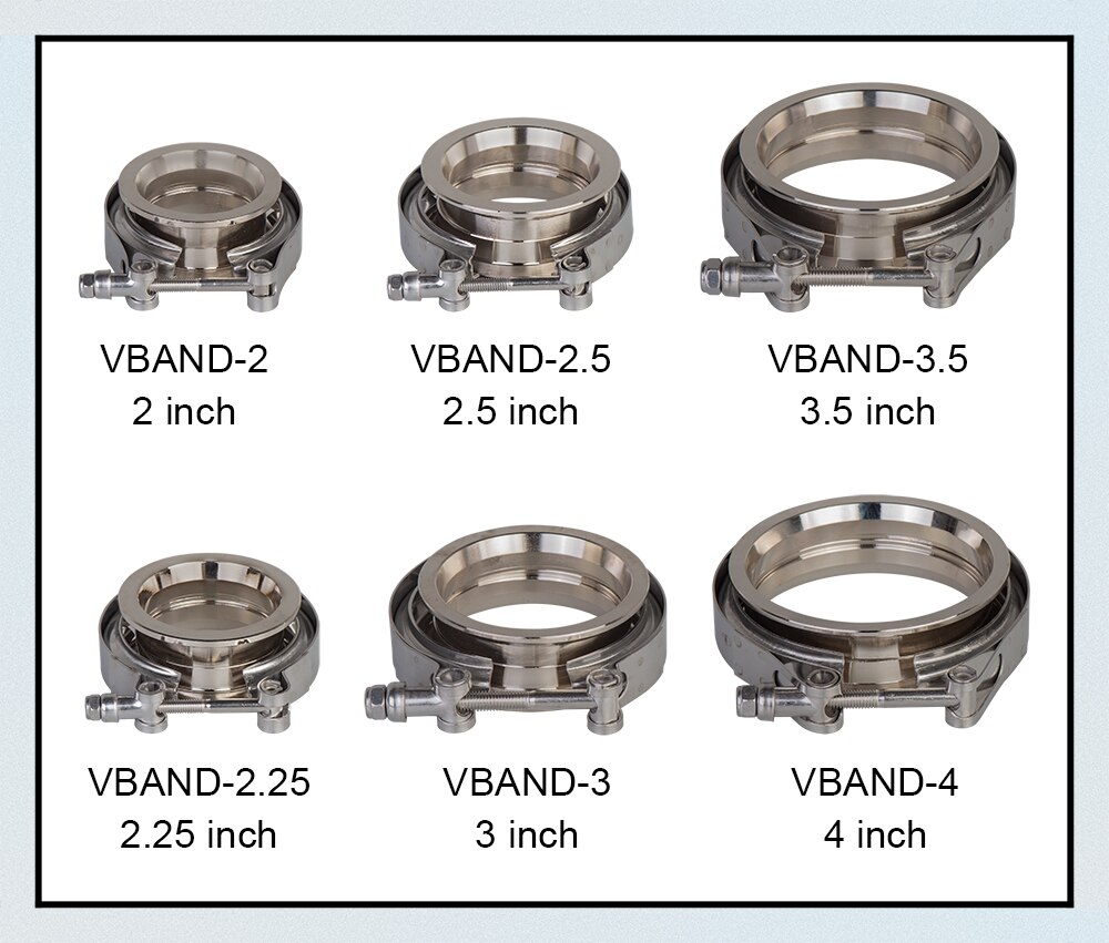 Universele 2,2.25,2.5,3,4 Inch V-Band Klem Flens K... – Grandado