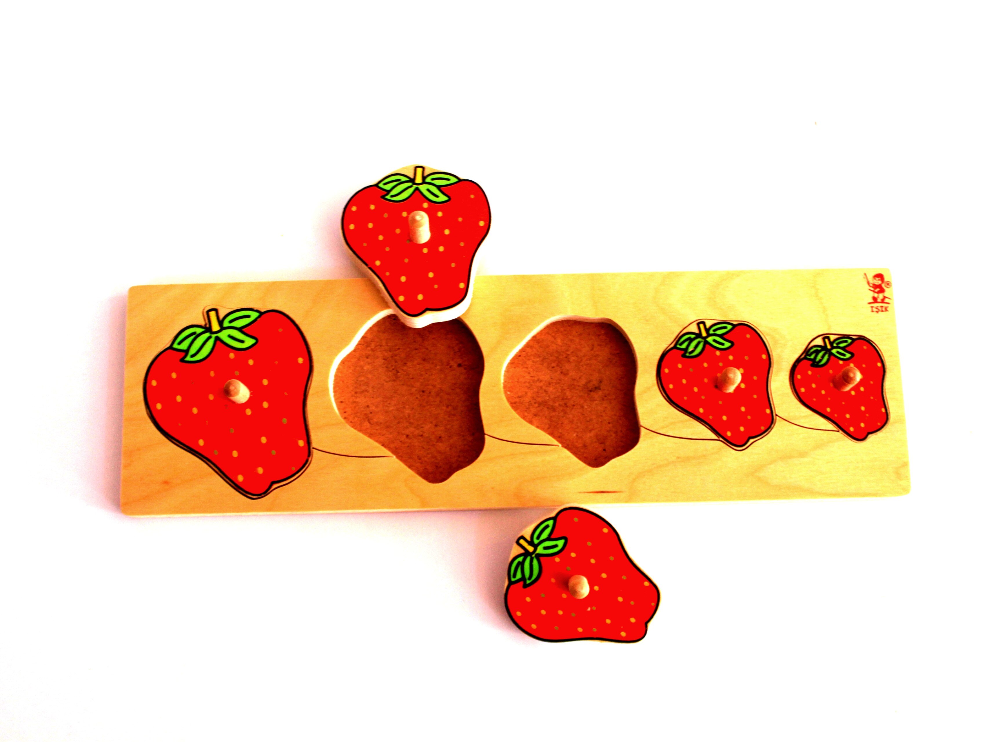 Puzzle Wooden Strawberry for Kids Education Childr... – Grandado