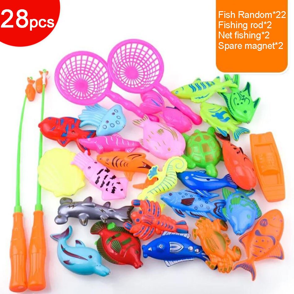 Children's magnetic fishing toy pole net Child... – Vicedeal