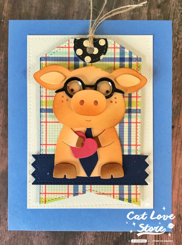 Lovely Pig Animal Metal Cutting Dies Stencils For ... – Grandado