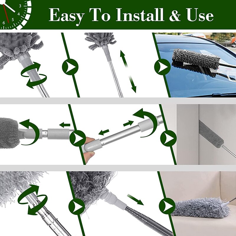 Microfibre Extendable Feather Duster Kit, Dusting ... – Grandado