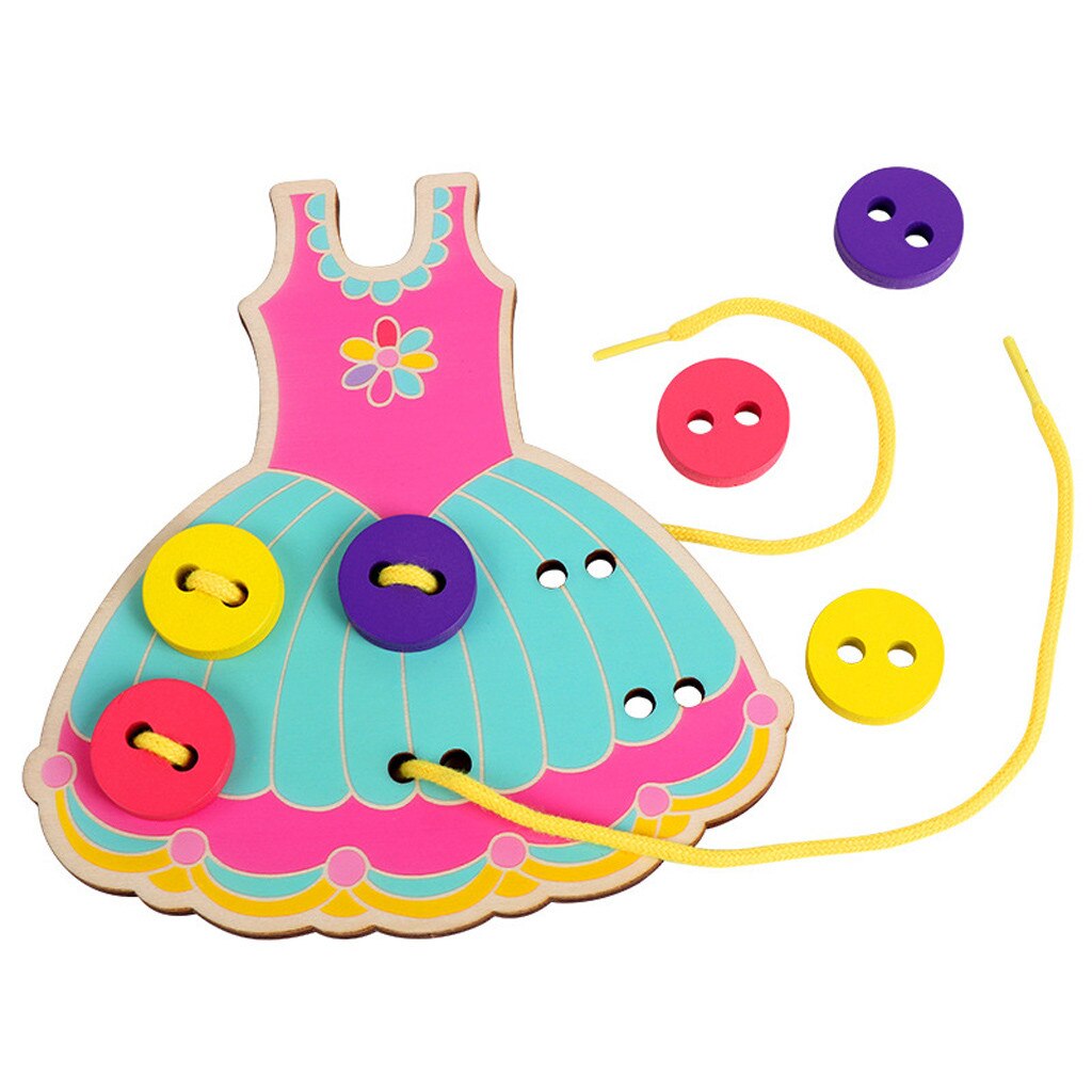 Wooden Threading Button Early Learning Educational... – Vicedeal Wooden Threading Button Early Learning Educational... – Vicedeal