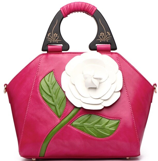Beautiful 3D flowers shoulder bag embossed Nationa... – Grandado