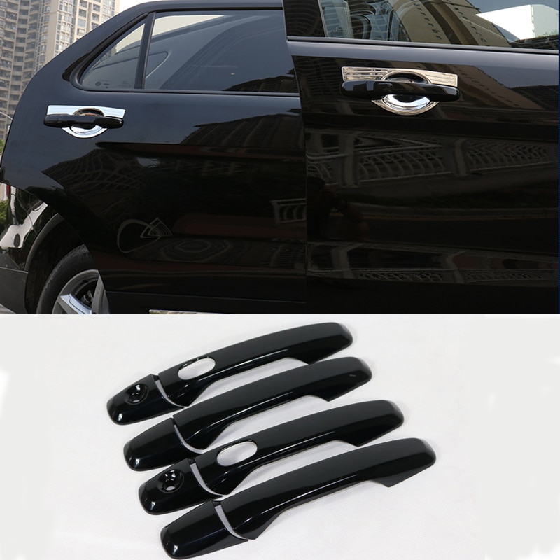 Zwarte Abs Chrome Auto Deurgreep Covers Trim Auto ... – Grandado