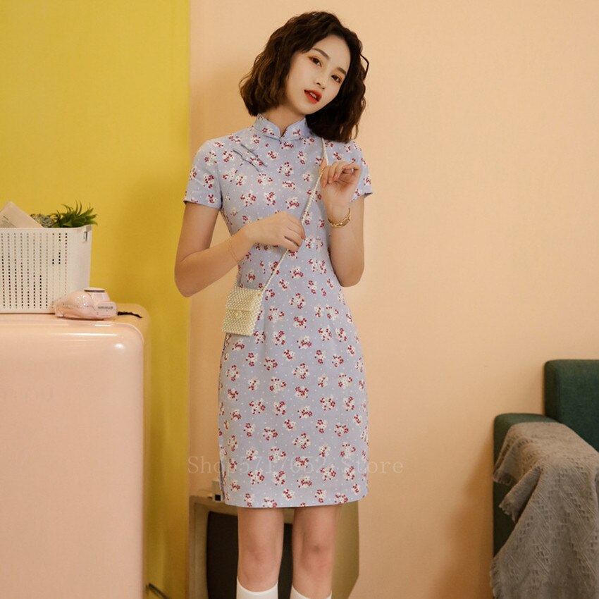 Chinese Traditional Dress Linen Cheongsam Women Gi... – Grandado