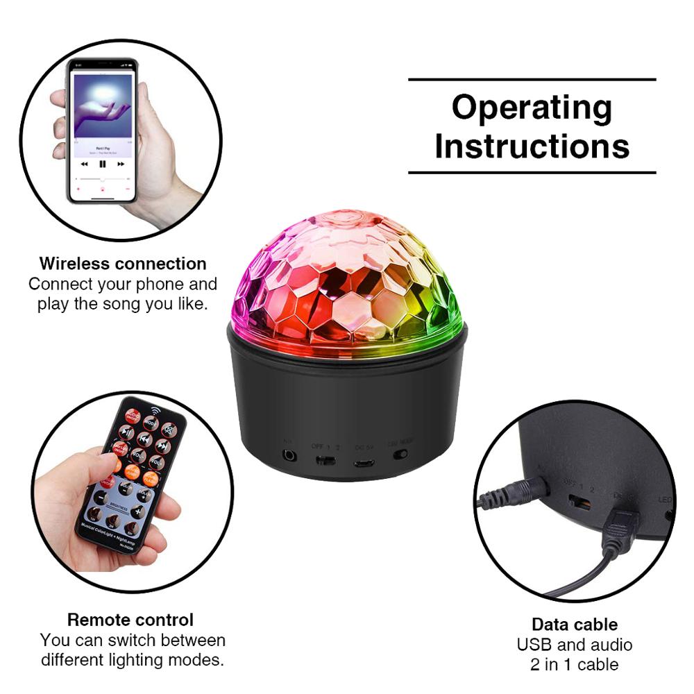 Portable DJ Disco Ball Night Lamp RGB Effect Stage... – Grandado