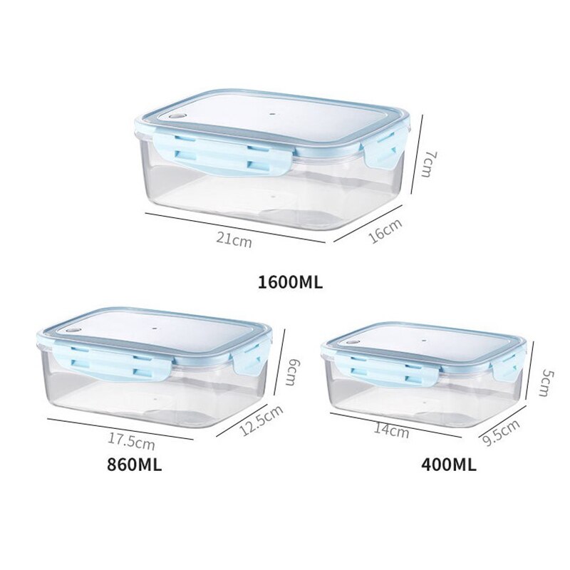 3Pcs Rectangle/Square Plastic Storage Container Se... – Grandado