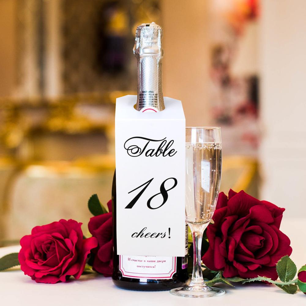 OurWarm Wedding Decoration Wine Bottle Number Card... – Grandado