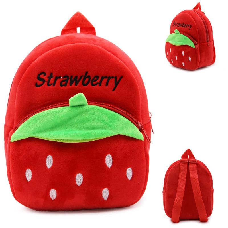 Cute Mini Strawberry Plush Backpack Soft Toys Scho... – Grandado