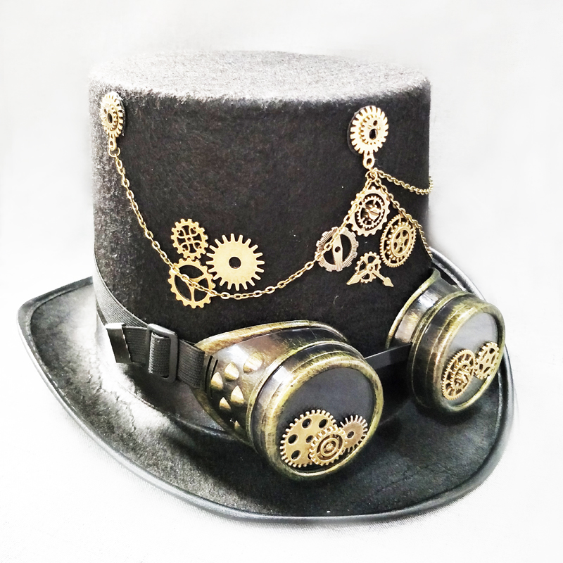 Steampunk Gothic Fedora Hat With Depatchable Retro... – Vicedeal