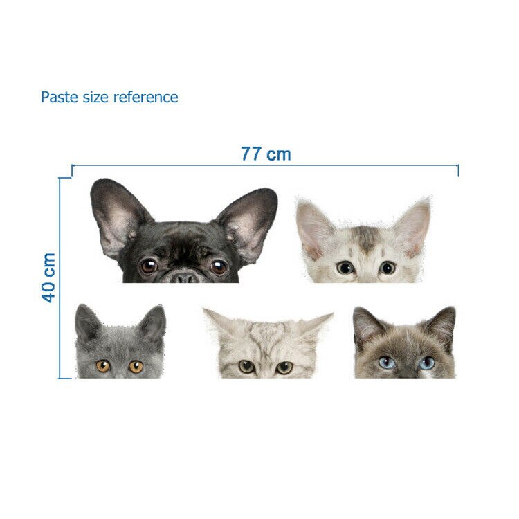 Grappige 3D Kat Hond Half Een Gezicht Gluren Auto ... – Grandado