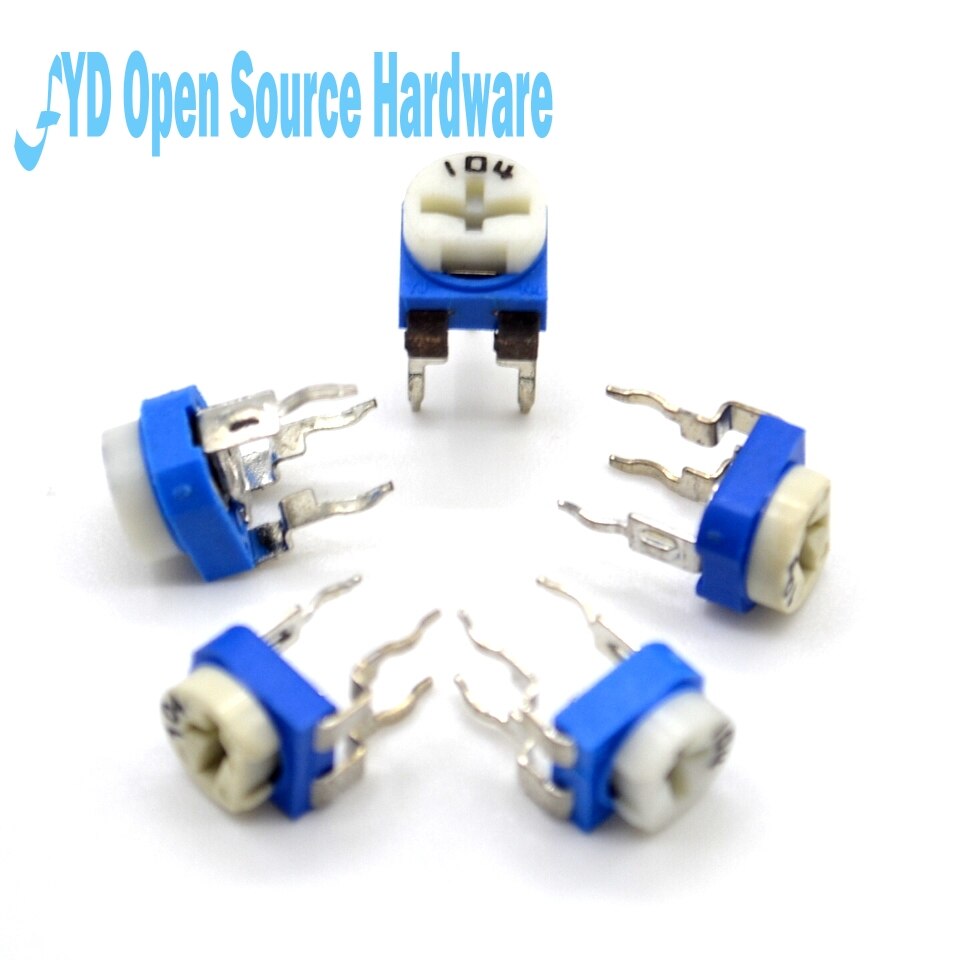 50pcs Potentiometers RM065 Horizontal Trimpot Blue... – Grandado