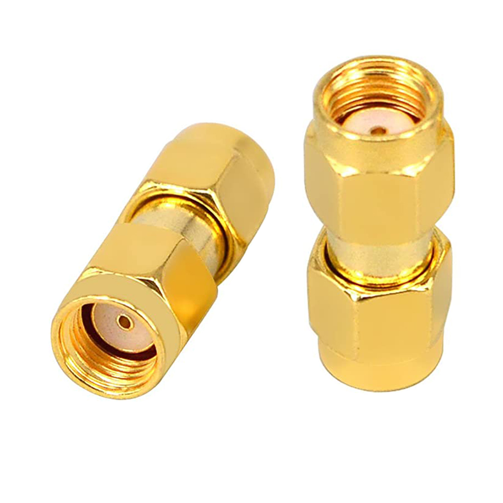 5 Pcs Gold Tone Rp Sma Male Naar Rp Sma Male Plug ... – Grandado