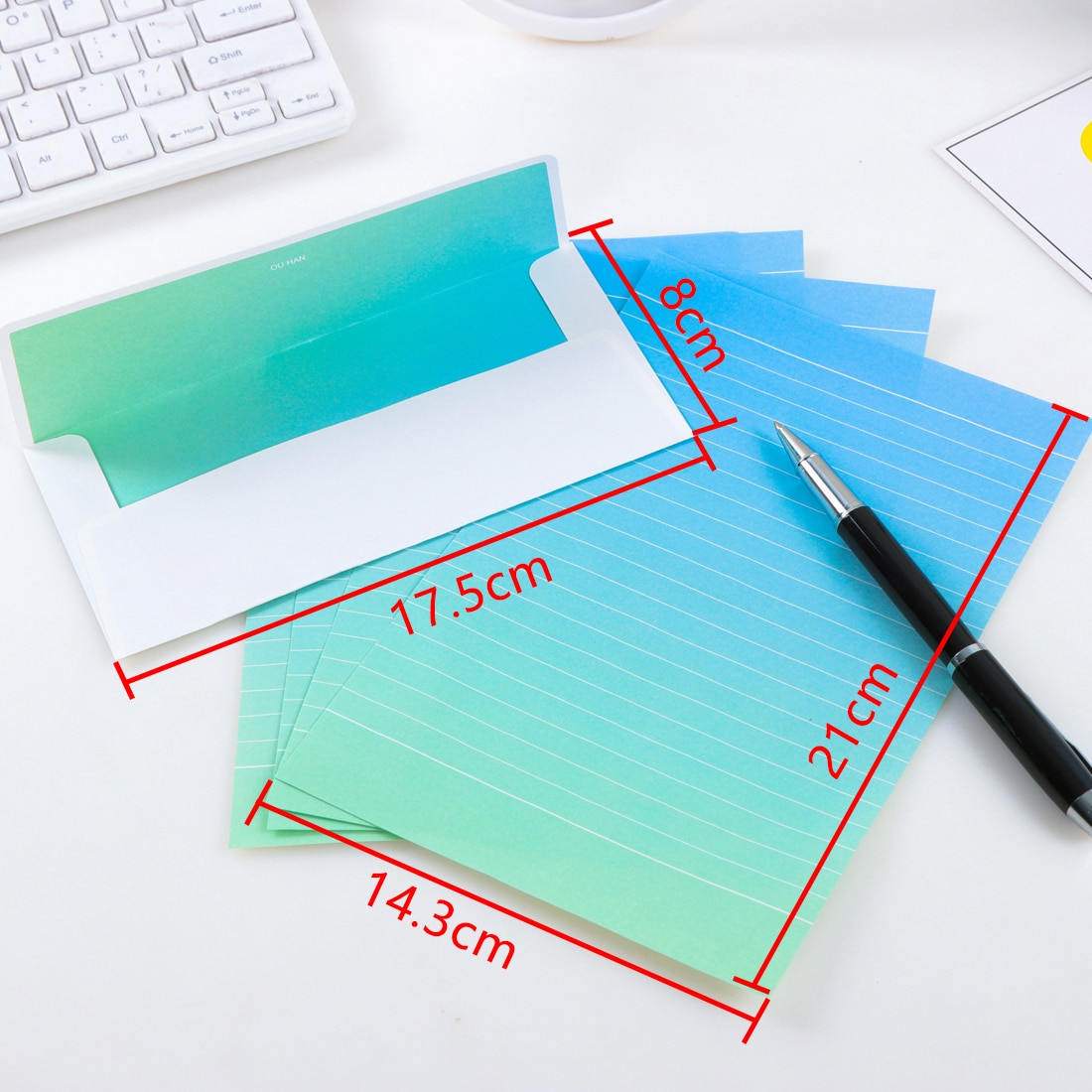 FangNymph Cute Gradient Envelopes Kawaii Writing P... – Grandado