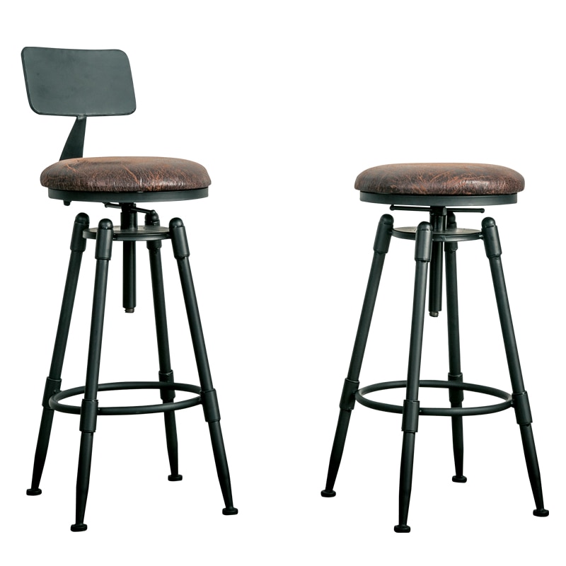 style unique simple round iron stool salon chair s... – Grandado