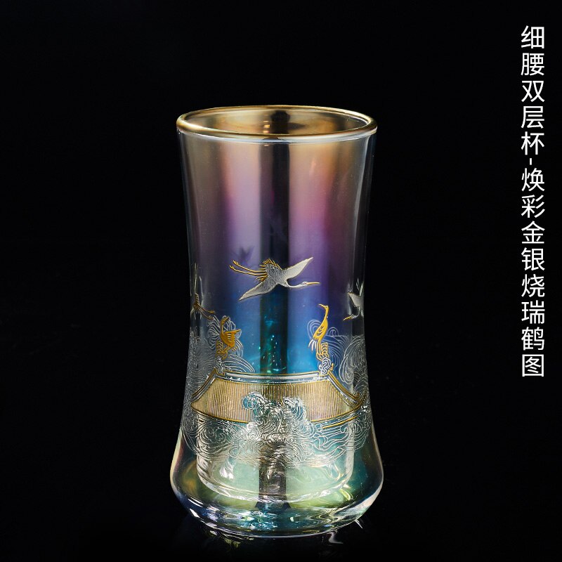 Chinese Style glass, Double Glass Water cup, Gradi... – Vicedeal