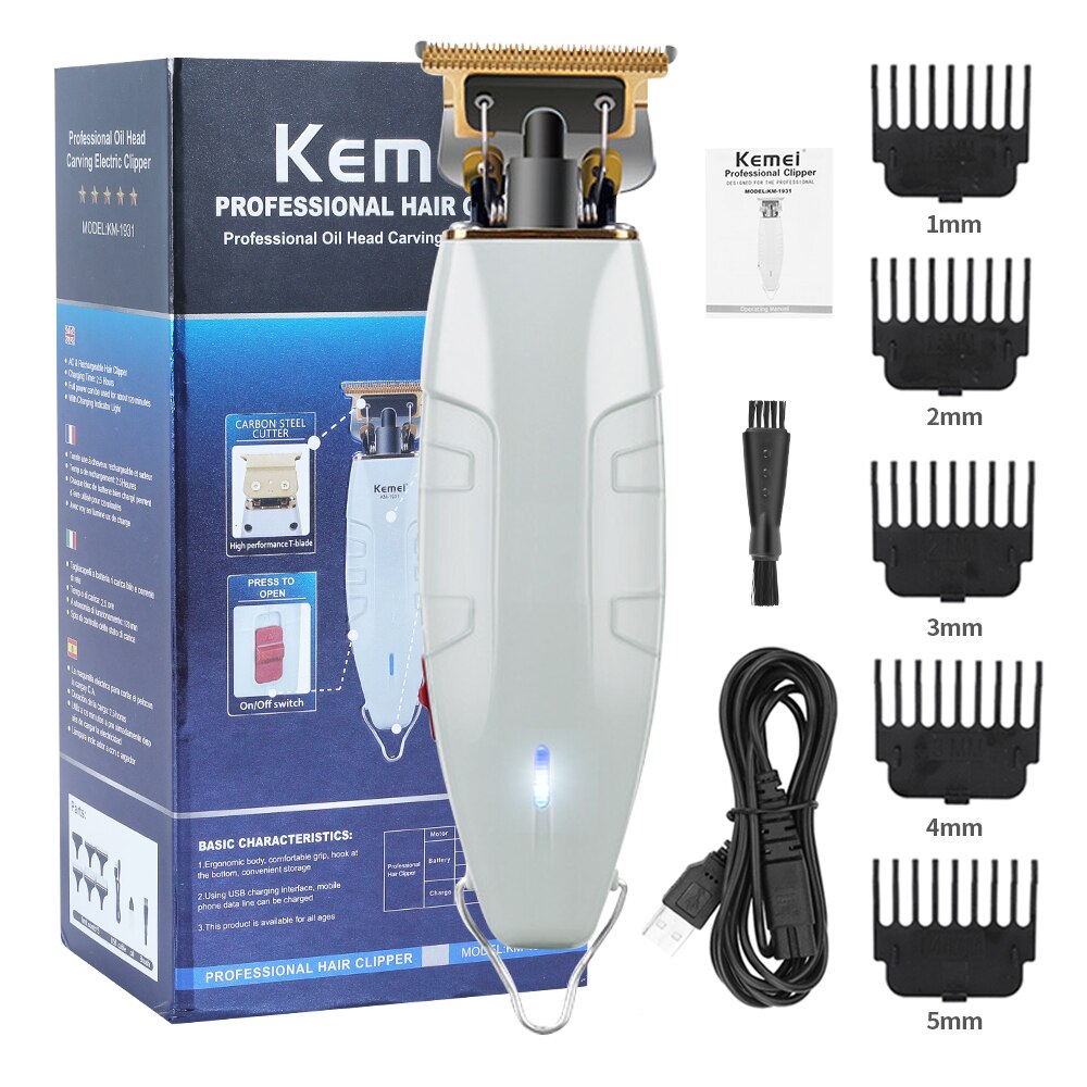 Barber Hair Clipper Rechargeable Electric T-Outlin... – Grandado