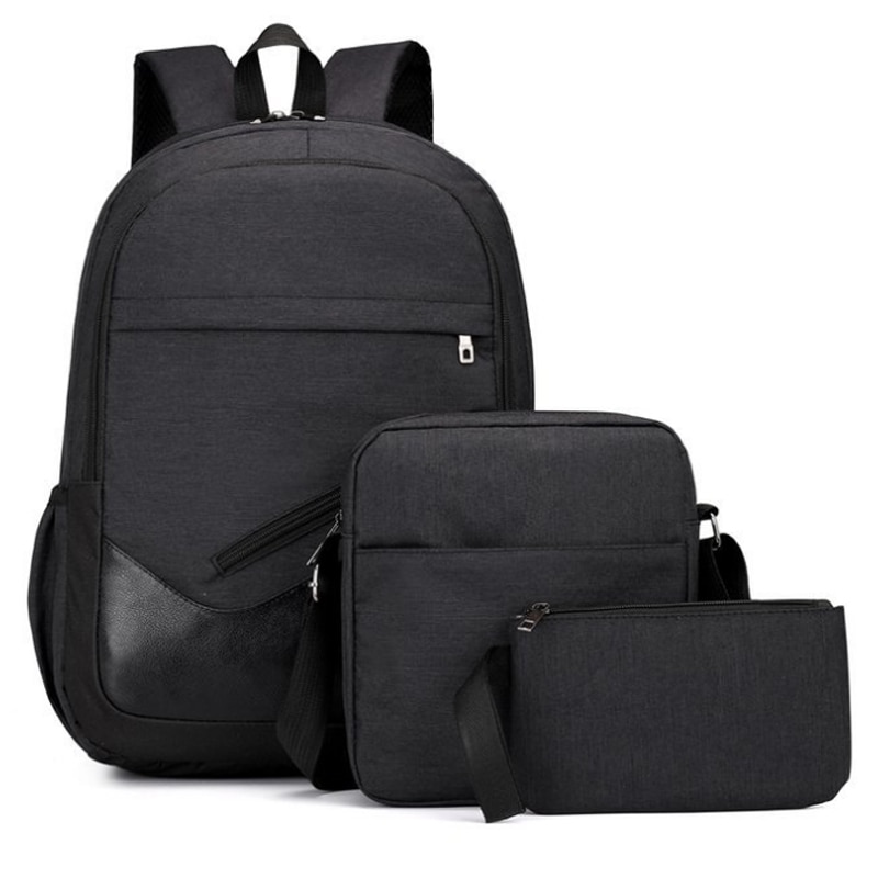 3Pcs/Set Unisex Backpack School Shoulder Bag Oxfor... – Grandado