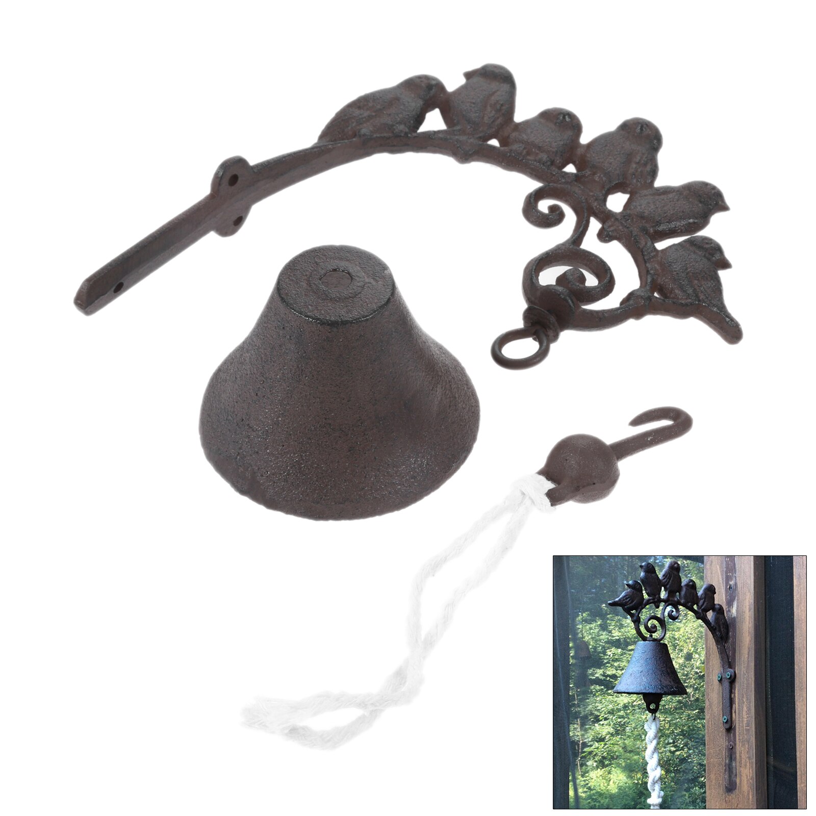 DRELD Vintage Doorbell Garden Cast Iron For Door R... – Grandado