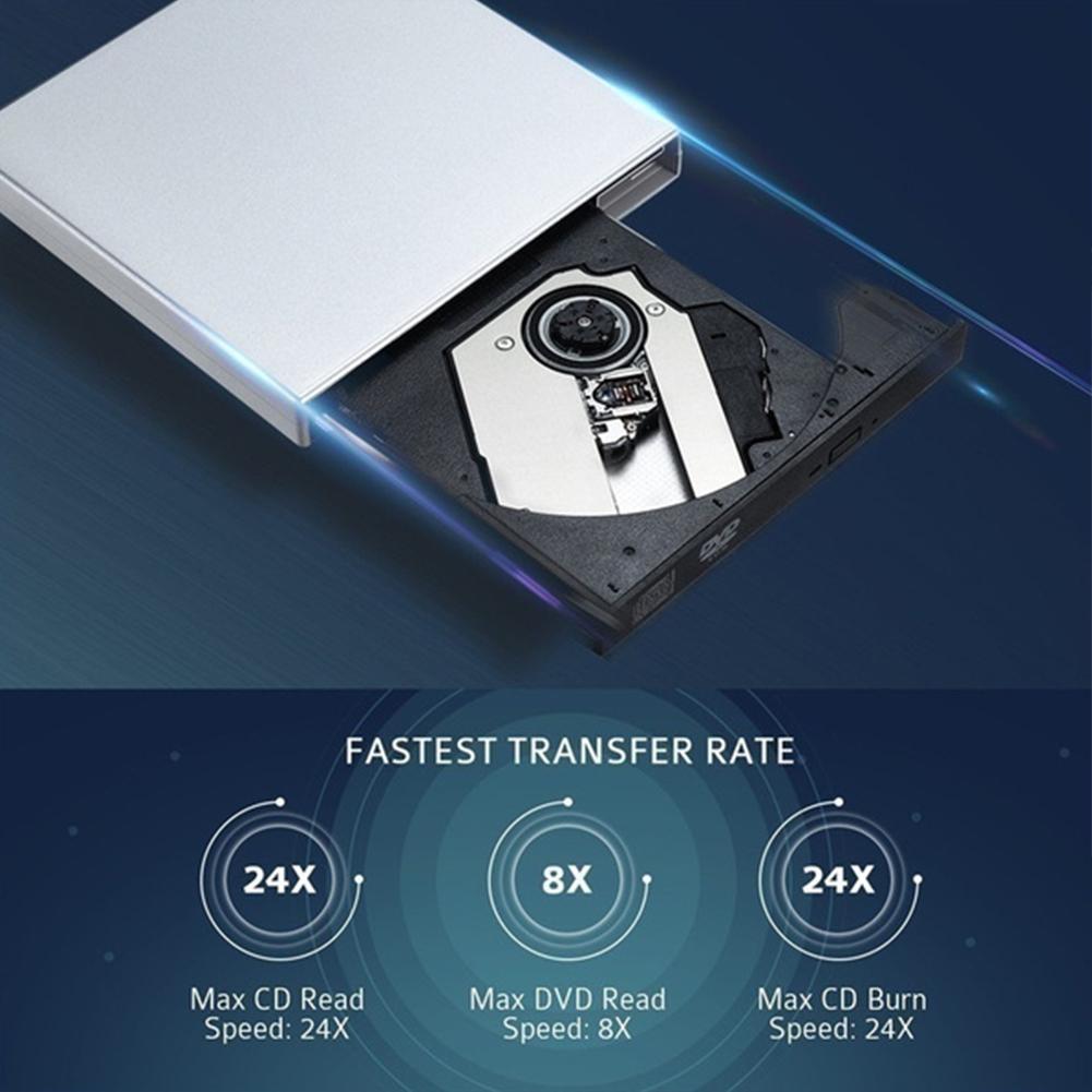 USB 3.0 Slim External DVD RW CD Writer Drive Burne... – Grandado