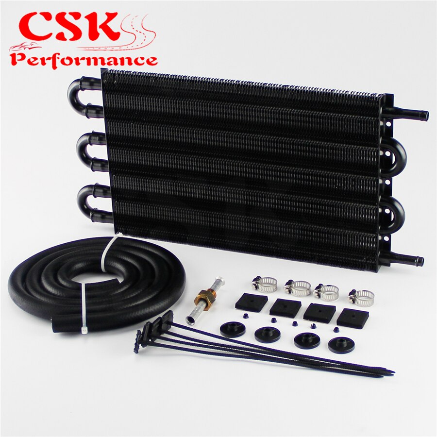 6 Row Radiator Remote Aluminum Transmission Oil Co... – Grandado