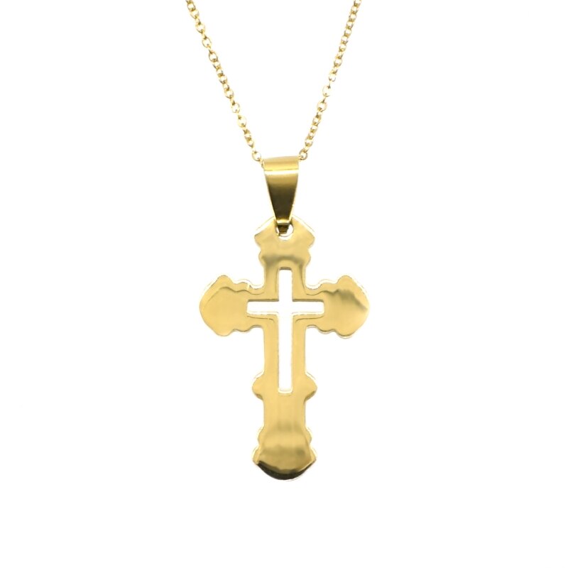 BDM - Collar de cruz color oro colgante religioso ... – Grandado