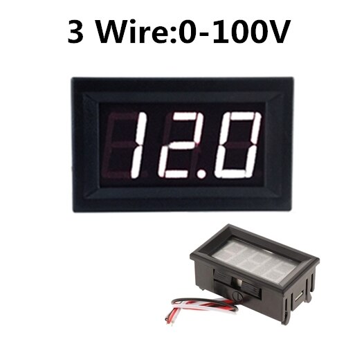 Digital Voltmeter 3 Wire DC 0V to 30V Digital Volt... – Grandado