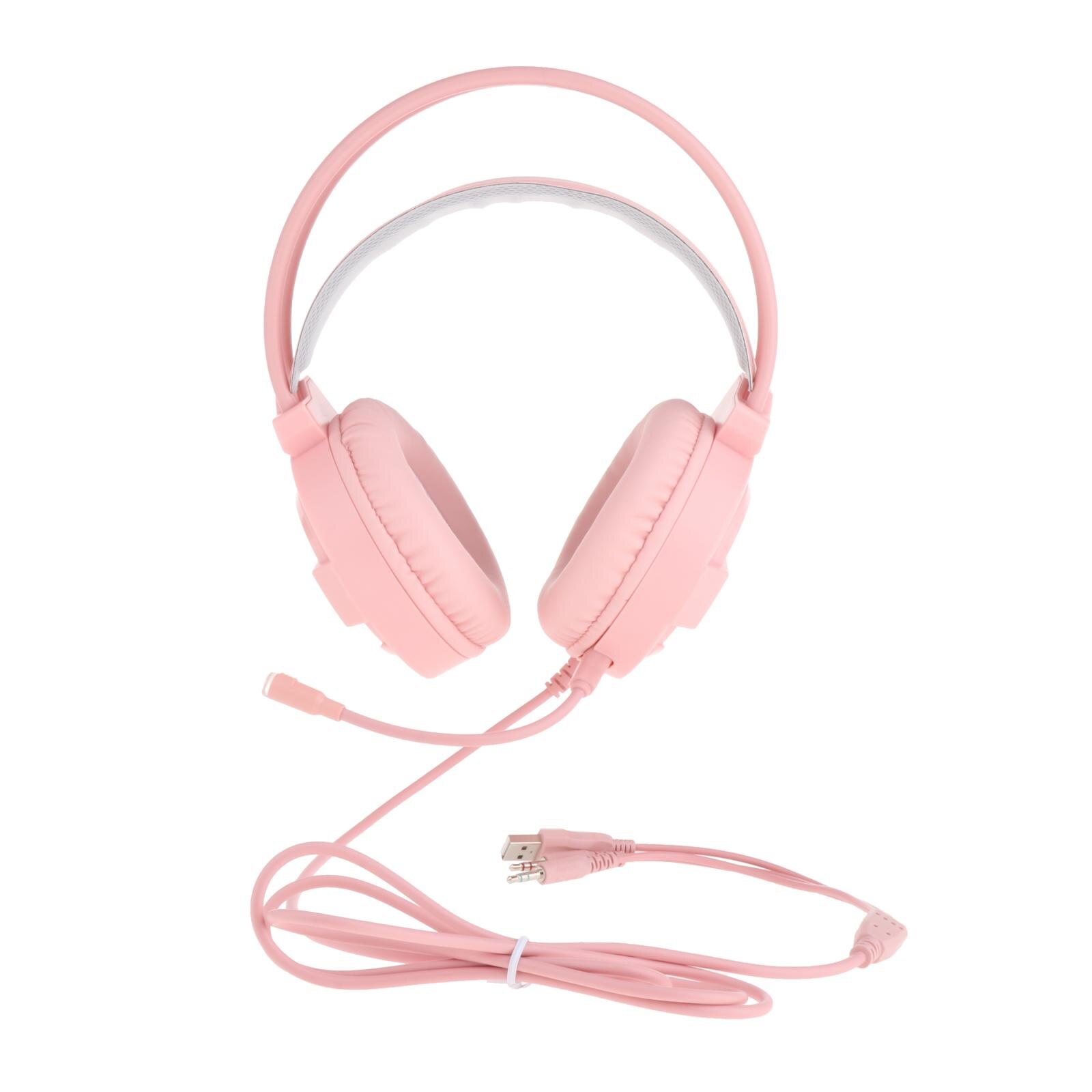 Pink Over Ear Gaming Headset Headphone 7.1 Sound T... – Grandado