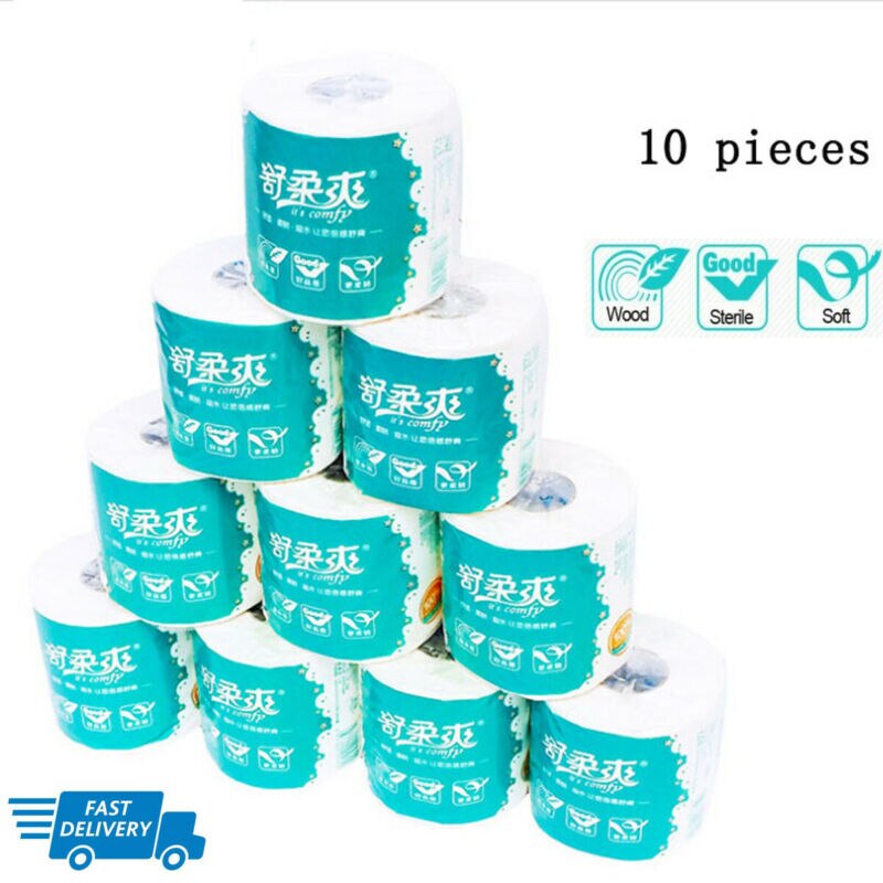 10 Rolls 4 Layer Core Roll Paper Soft Comfortable ... – Vicedeal