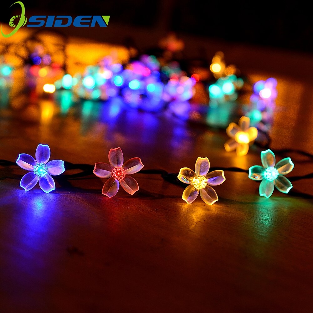 Solslinga 100 led blommor fairy lights 7m 5m vatte... – Grandado