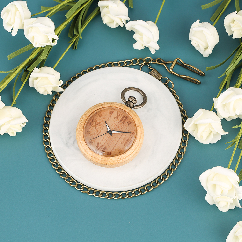 Quartz Pocket Watches Lightweight Pattern Full Woo... – Grandado
