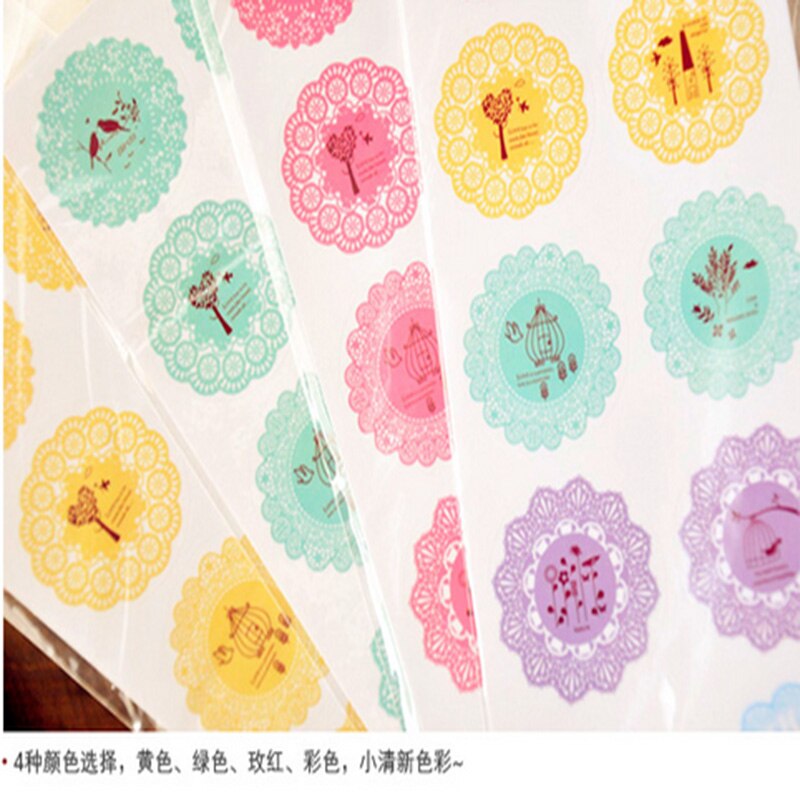 Kawaii Lace Dress Up Stickers Round Transparent Mu... – Vicedeal