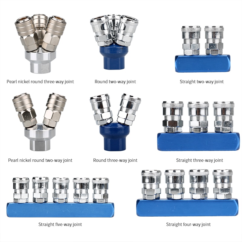 1PCS Round/Straight Two-way Pneumatic Joint Quick-... – Grandado
