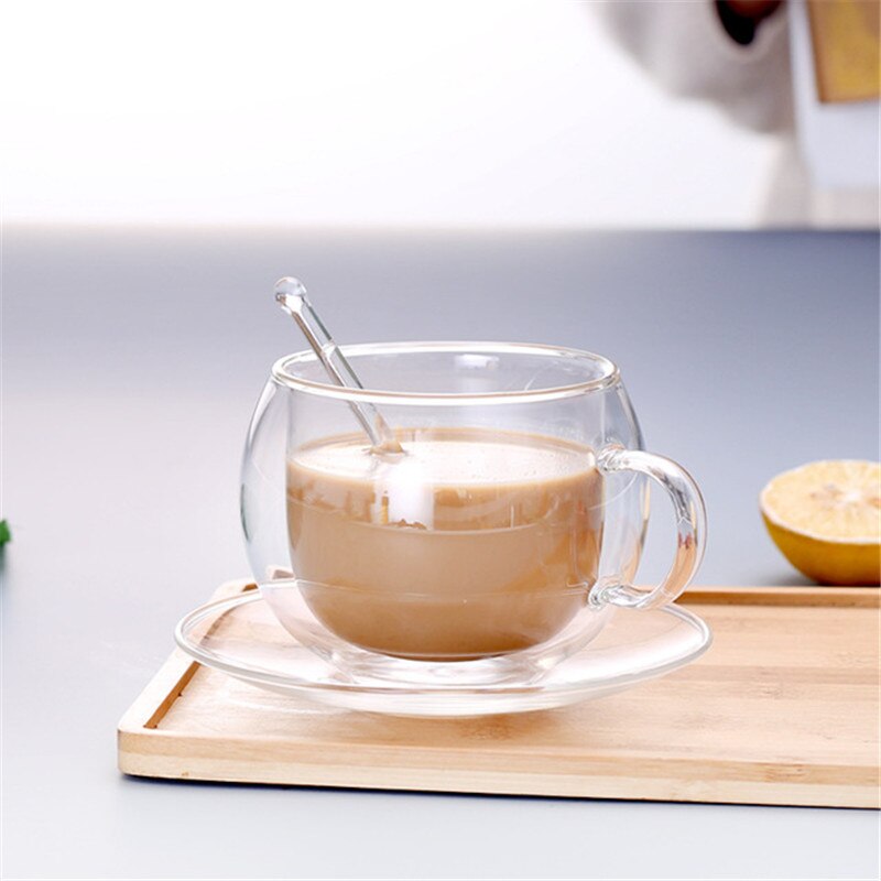 European Heat-Resistant Double Wall Glass Coffee C... – Grandado