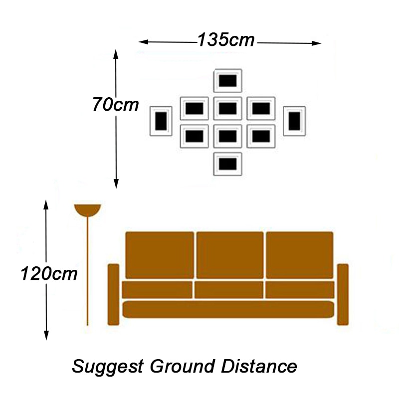 10 Pcs/Set 8 Inch Wall Hanging Photo Frame Set Wed... – Grandado