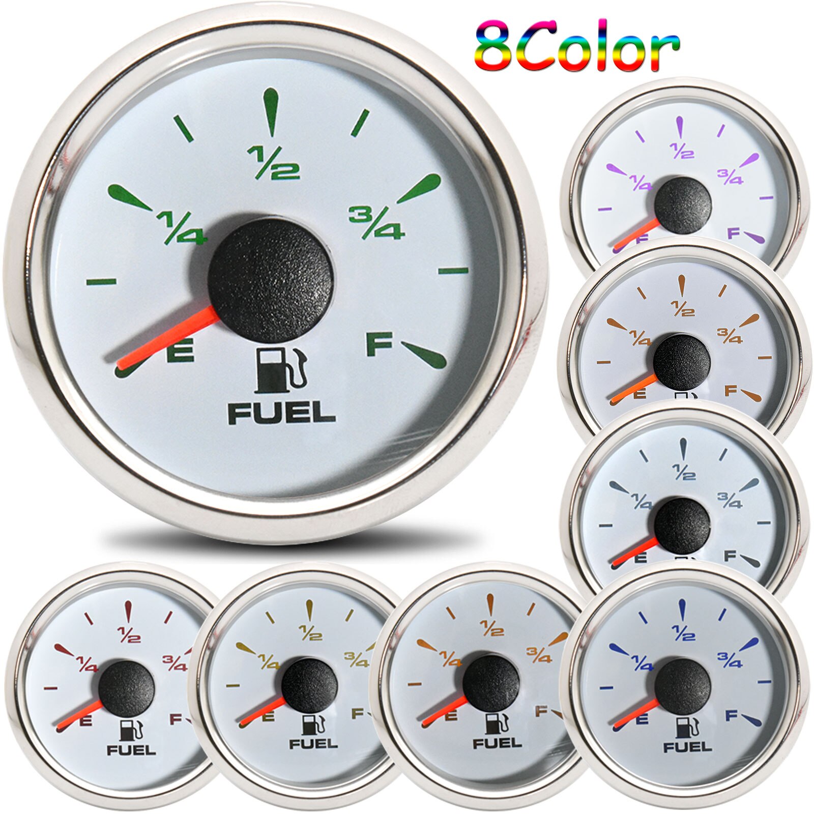 8 Kleur Led Auto Brandstofmeter Voor Brandstofnive... – Grandado