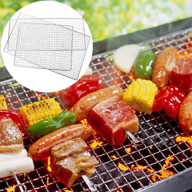Stainless Steel BBQ Barbecue Grill Grilling Mesh W... – Vicedeal