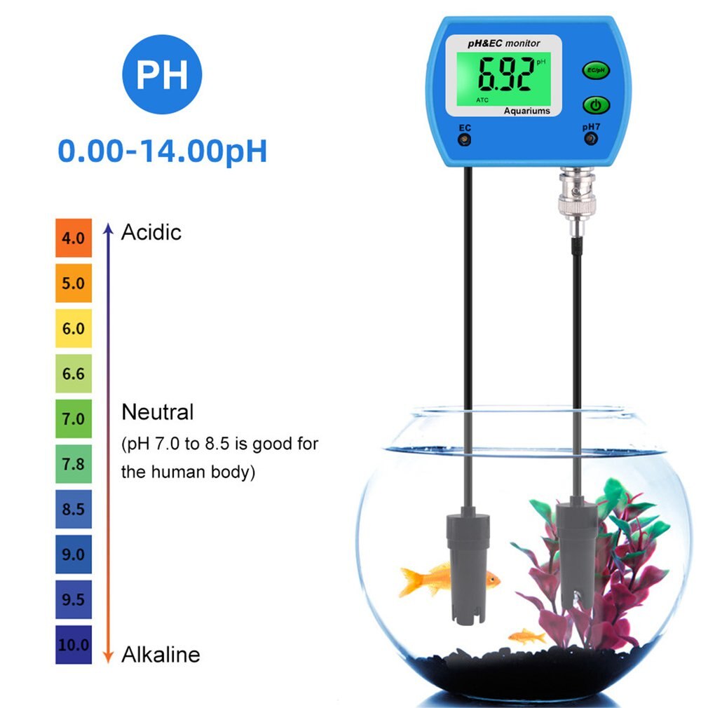 2 in 1 PH Meter EC Meter for Aquarium Multi-parame... – Vicedeal