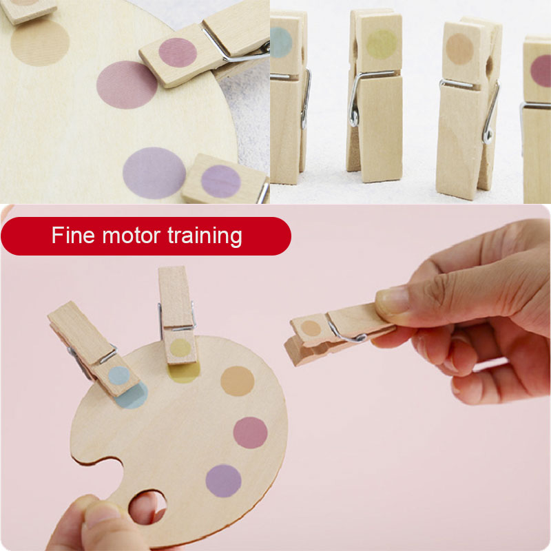 Mini Montessori Visual Sensory Toys Wooden Clip Co... – Grandado